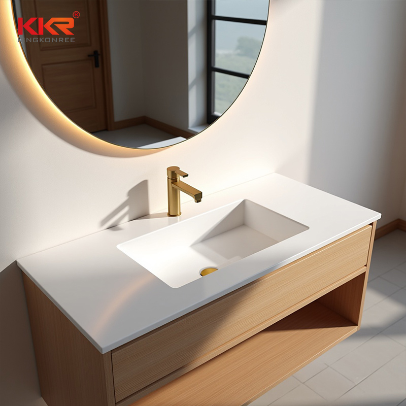 KKR Euro Luxury Modern Wall Mounted Vanity Bathroom Single Sink White ...