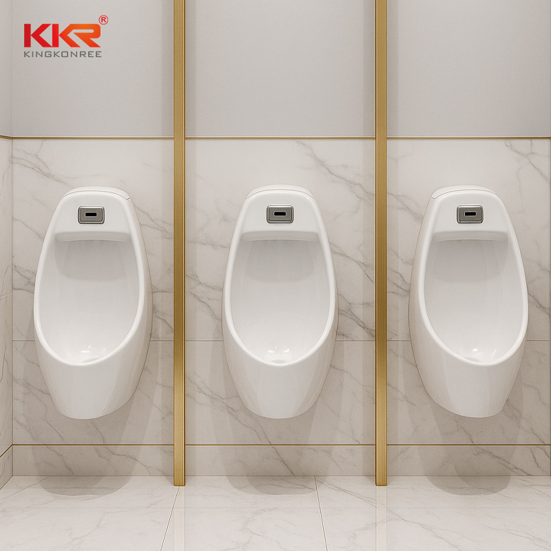 Modern White Wall-Mounted Urinal Sleek Commercial Bathroom Fixture for ...