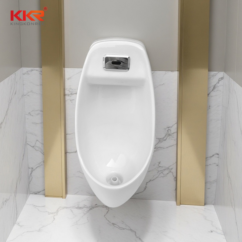 Modern White Wall-Mounted Urinal Sleek Commercial Bathroom Fixture for ...