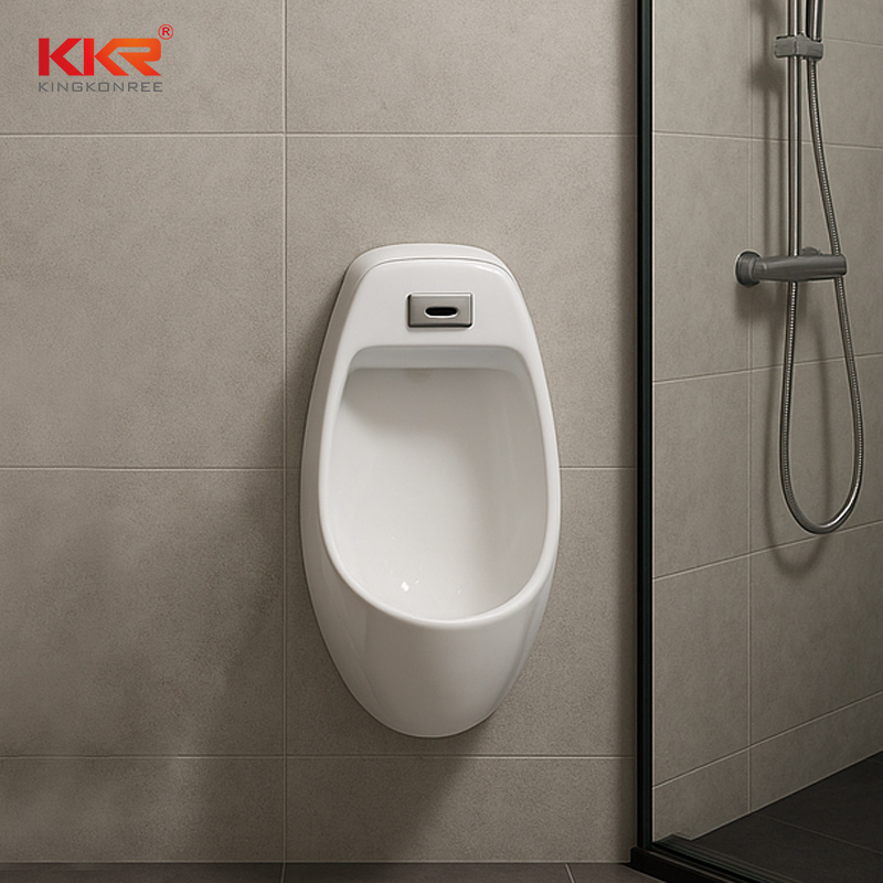 Modern White Wall-Mounted Urinal Sleek Commercial Bathroom Fixture for ...