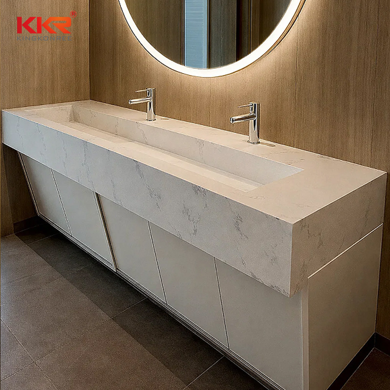 ADA-Compliant Commercial Solid Surface Multi-User Sink Wall-Mounted ...
