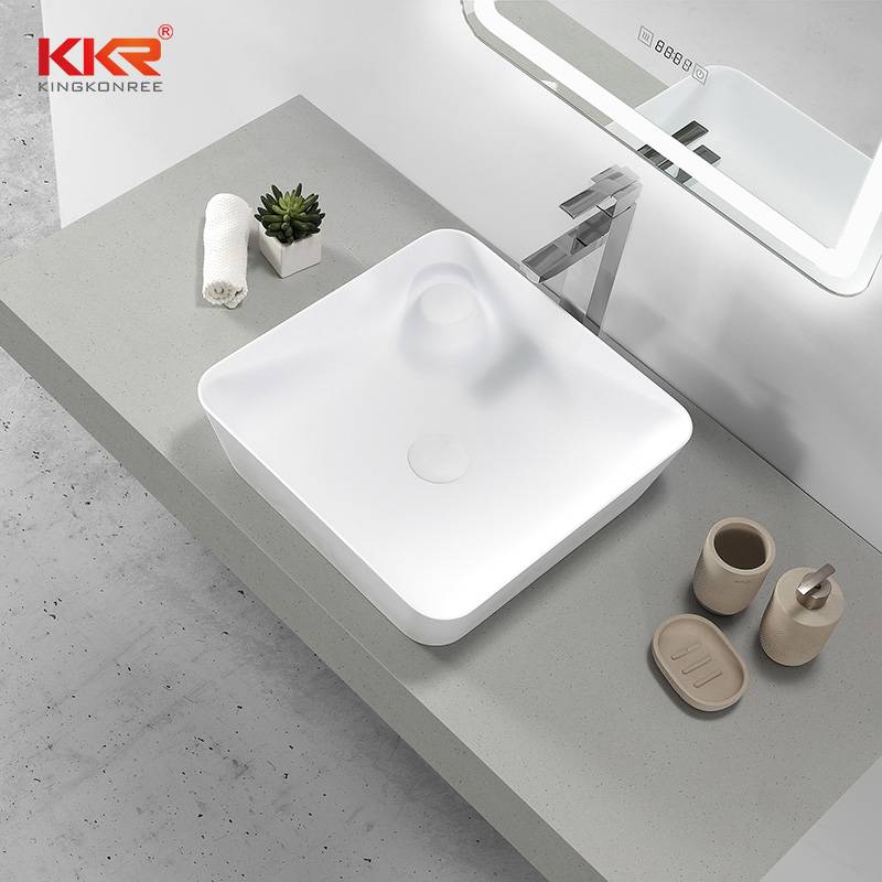 Countertop Table Top Basin Solid Surface Rectangular Basin | KKR