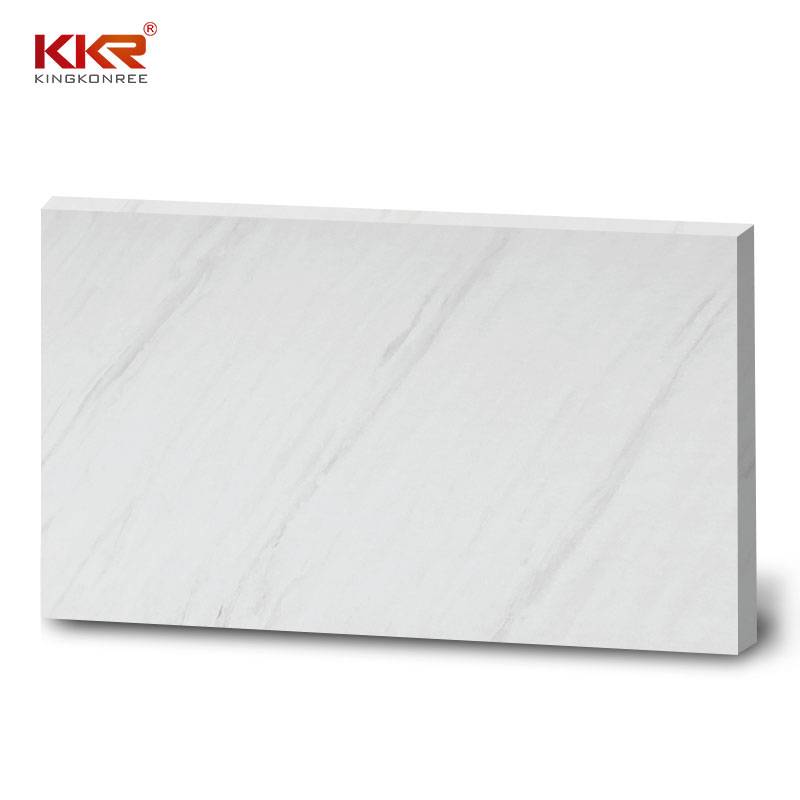 Marble Acrylic Solid Surface Sheet White Marble Pattern Slabs for Kitchen | KingKonree
