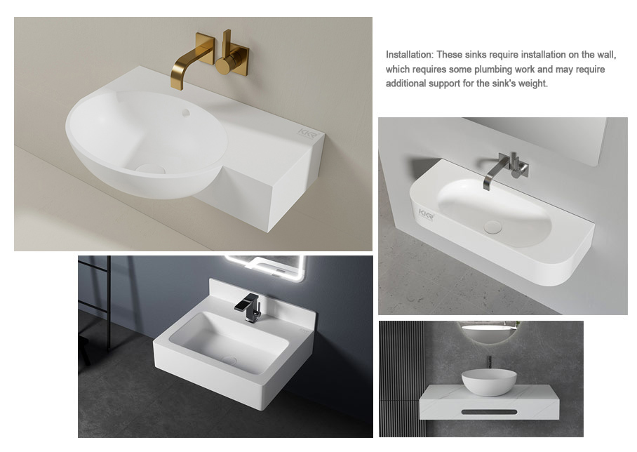 Wall Hung Bathroom Sinks Wall Hung Wash Basin | Kingkonree