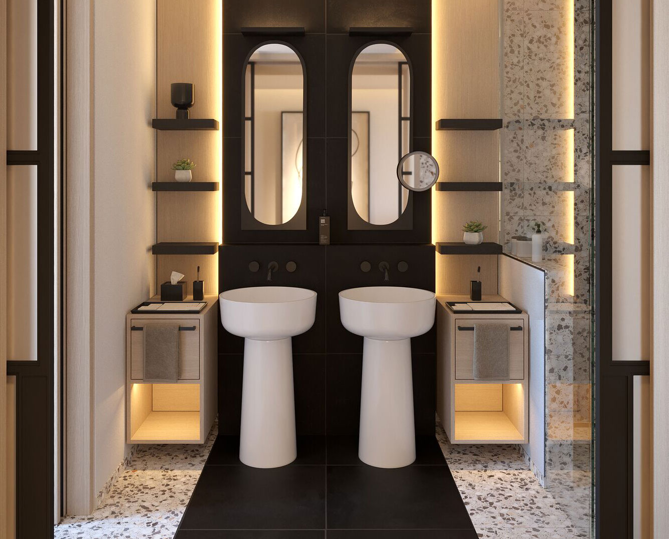 Kkr Solid Surface Freestanding Basins for Hotel Project in Mauritius