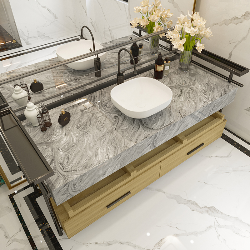 Solid Surface Vanities Cultured Marble Vanity Sink for Timeless Luxury Spaces | KingKonree