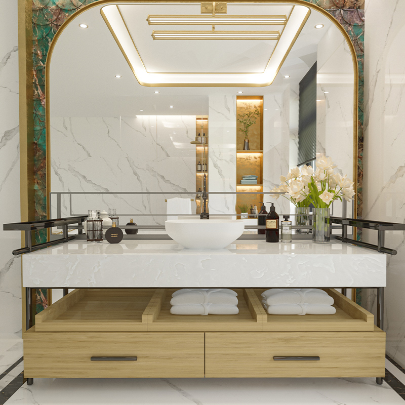Solid Surface Vanities Cultured Marble Vanity Sink for Timeless Luxury ...