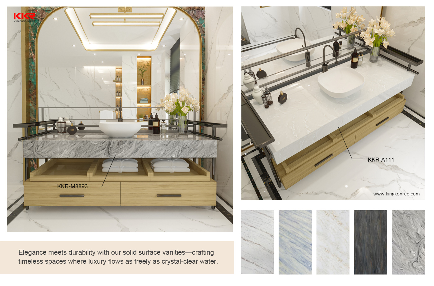 Solid Surface Vanities Cultured Marble Vanity Sink for Timeless Luxury ...