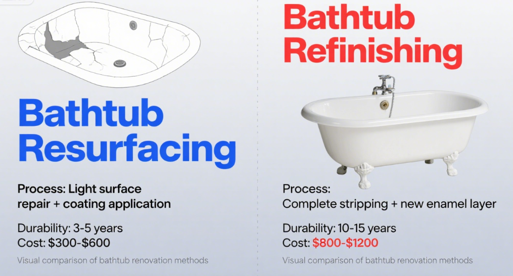 What Is Bathtub Resurfacing and the Differences From Tub Refinishing ...