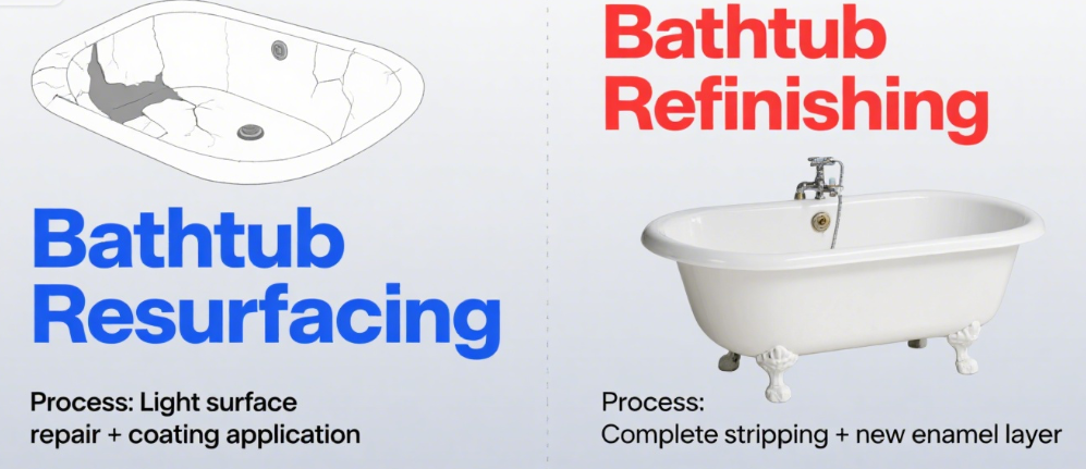 What Is Bathtub Resurfacing and the Differences From Tub Refinishing ...